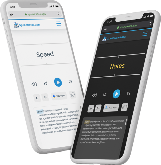 SpeedNotes - Read faster with this free web app!